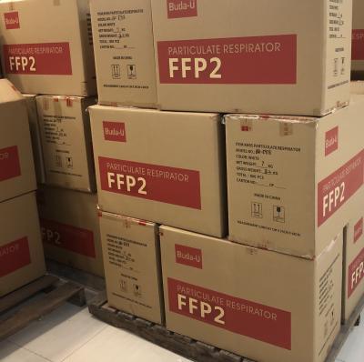 中国 層を並べるための折り畳み式FFP2保護マスク、Nonwoven生地およびMeltblownの生地、黒い表面及び白 販売のため