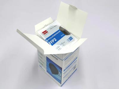 Cina Maschera protettiva standard CE0370 FFP2 in bianco e nero senza valvola respirante in vendita
