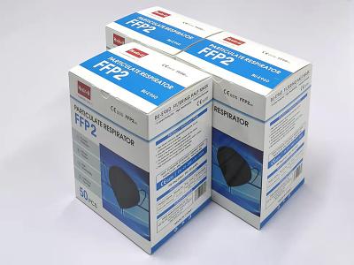 Cina Maschera protettiva standard CE0370 FFP2 in bianco e nero senza valvola respirante in vendita