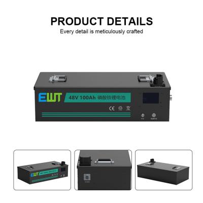 China 48V 100ah Lithium Ferro Phosphate Battery Pack Chargeable 32650 18650 26650 for sale