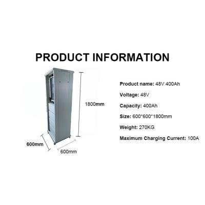 Cina 48v 400h Batteria solare Lifepo4 Batteria di accumulo di energia Batteria al litio ferro fosfato in vendita
