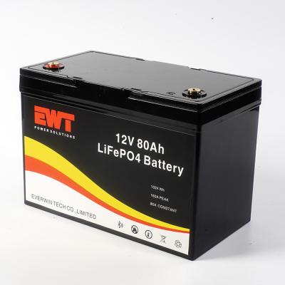 Cina Immagazzinamento commerciale 12V LiFePO4 batteria agli ioni di litio 12.8V 80Ah batteria al litio ferro fosfato con PCB in vendita