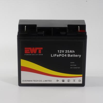 Cina 5000 vita del ciclo 12V 25AH batteria ricaricabile con funzione Bluetooth in vendita