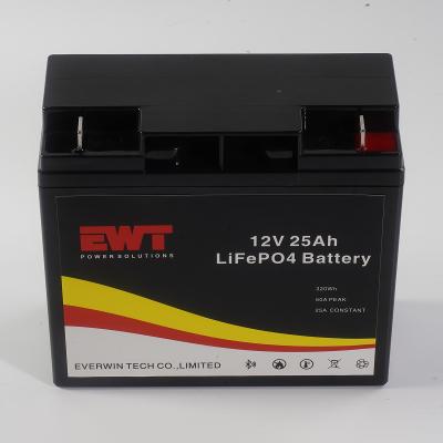 Cina 5000 vita del ciclo 12V 25AH batteria ricaricabile con funzione Bluetooth in vendita