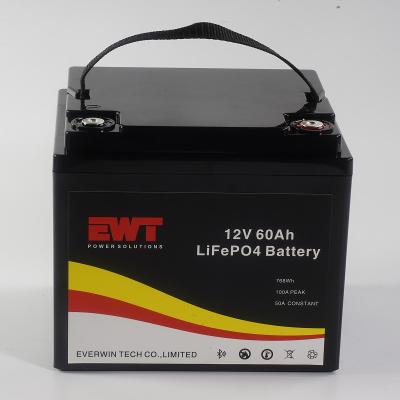 China Bateria recarregável 12v 60ah 768wh lifepo4 para scooter E-bike Golf car à venda