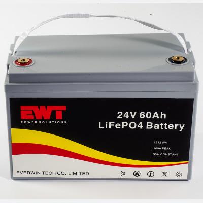 China Lithium Iron Phosphate 25.6V 60AH Battery With Smart BMS EWT Factory Wholesale Online for sale