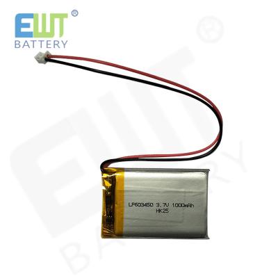 China Oem Odm Supported Lithium Ion Polymer Battery LP603450 3.7V 1000mAh for sale