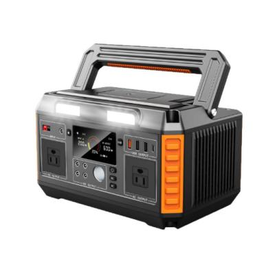 China 600W Solar Lithium Battery Portable Outdoor Energy Storage Power Supply for Home Emergency Display SOC Status Indicator for sale