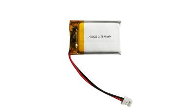 China LP502535 3.7V 400MAH 100% A Lithium Polymer Battery Discharge Current Within 1C Rate Storage Type Yes for sale