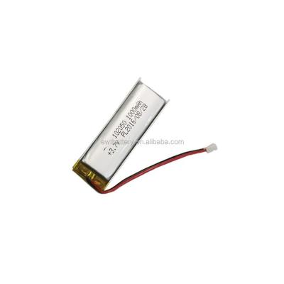 China Customized 3.7v smallest lipo battery 102050 li-polymer lithium battery li-ion LP102050 3.7V 1000mAH battery for sale