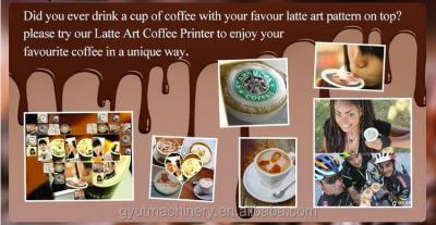 China Impresora de café de tinta comestible con conexión de alta velocidad USB2.0 para impresión de arte selfie latte en venta