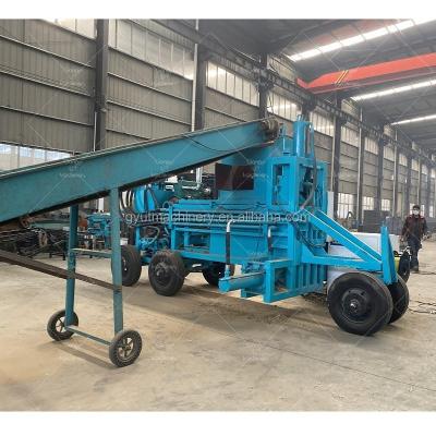 China 80-120 Bales High Capacity Alfalfa Hay Press Block Machine Leaves Straw Compress Baler for sale