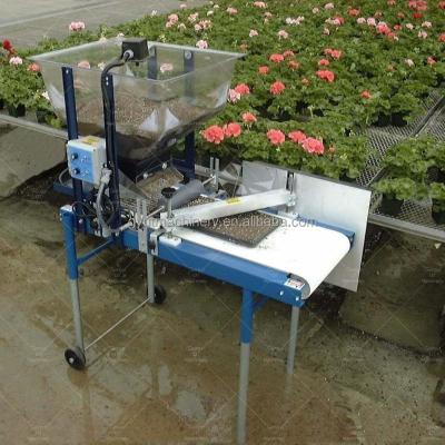 China 11 Row Microgreen Tray Seeding Machine with Conveyor Belt and Top Coater in Australia for sale