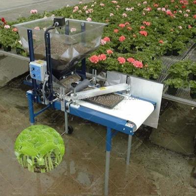 China 11 Row Microgreen Tray Seeding Machine with Conveyor Belt and Top Coater in Australia for sale