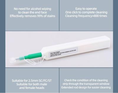 China Simple Optical Fiber Testing Tools Fiber Cleaner Pen SC For Clean Female Bulkhead Adapters for sale