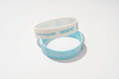 China Customized Adjustable Silicone Rubber Wristband Silk Screen Printing for sale