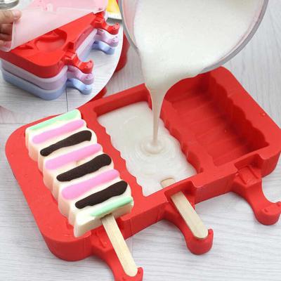 China Food Grade Silicone Custom Popsicle Making Mold Diy Popsicle Mold for sale