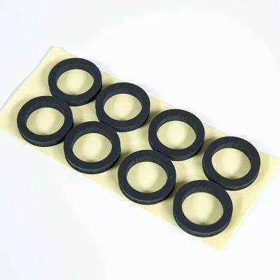 China Black Waterproof Foam Cotton Pad Single Side Silicone Rubber Ring for sale