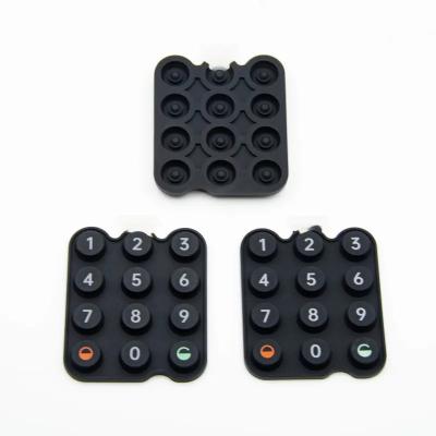China Customized Silicone Calculator Buttons, Various Control Panel Rubber Buttons, Conductive for sale