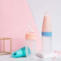China Silicone Baby Bottles With Spoons For Infants Aged 0-12 Months for sale