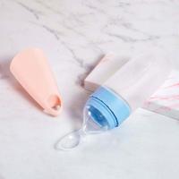 China Silicone Baby Bottles With Spoons For Infants Aged 0-12 Months for sale