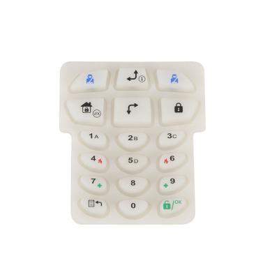 China Conductive Rubber Keypad OEM Communication Intercom Silicone Button 70 Shore A 2D Drawings Custom for sale
