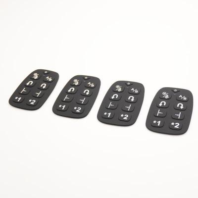 China Custom Silicone Rubber Keypads Series 80 Shore A Remote Control Membrane Keypad for sale