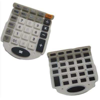 China Multicolor Matte Silicone Rubber Keyboard For Calculator for sale