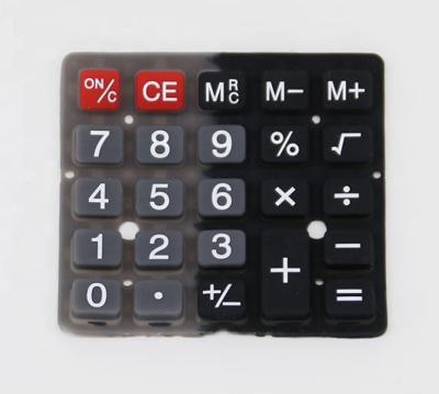 China Multicolor Matte Silicone Rubber Keyboard For Calculator for sale
