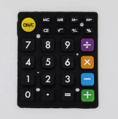 China Multicolor Matte Silicone Rubber Keyboard For Calculator for sale