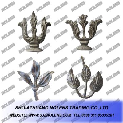 China Casting Steel Gate's Ornamental Rosettes,Balusters's Ornaments Leaves,Wrought Iron Leaves,Decorating with Railings for sale