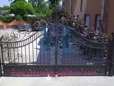 China wrought iron main gate,Forged Steel Gate for Your Home,Fer Forge Gate for sale
