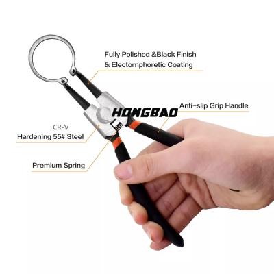 Cina Rottura interna ed esterna Ring Pliers Circlip Pliers Retaining 4PCS a 7 pollici 5pc in vendita