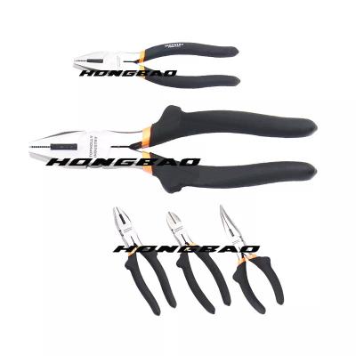 中国 Steel Insulated Combination Pliers Bright Chrome Dipped Handle 6" 8" Wide High Shoulder 販売のため