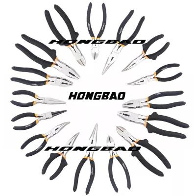 中国 Steel Insulated Combination Pliers Bright Chrome Dipped Handle 6" 8" Wide High Shoulder 販売のため