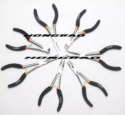 Cina 45#Carbon maniglie immersa d'acciaio 6" 8" su spalla non standard Bent Nose Diagonal Combination Pliers di tipo americano in vendita