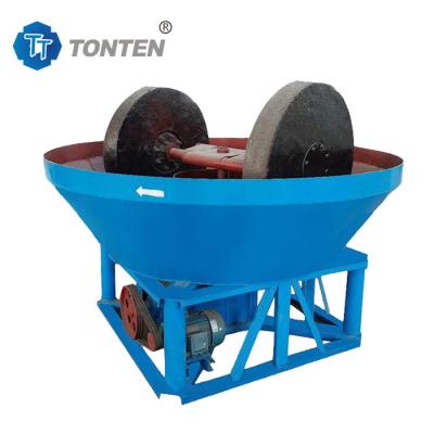 China Wassergold-Wasserpan-Mühle Maschine Doppelrad-Pan-Mühle für die Gold-Auswahl for sale