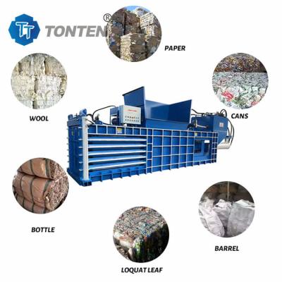 China PLC Hydraulic Baler Machine Waste Paper Baling Press For Clothing Scraps Paint Bucket Film for sale