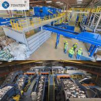 Quality Kitchen Waste Sorting Recycling Line Bathroom Waste Paper Glass Recycling Plant for sale