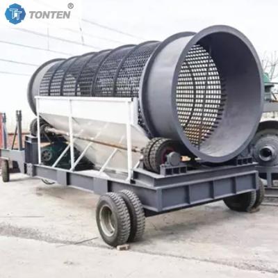 China Schachtloze trommelscherm mijnen Steenbaryt zand screening machine Te koop