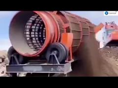 Máquina de filtrado de tambor giratorio industrial para la separación de arena y grava