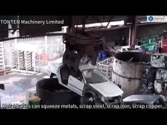 Metal Hydraulic Briquetting Baler Machine Cans Metal Baler Machine