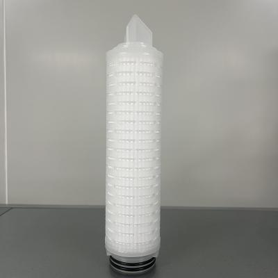 China 10inch PP Pleated Filter Cartridge with Polypropylene Core and 68.5mm OD for High Flow Filtration for sale