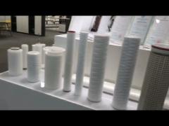 OD 68.5mm TEVREDEN de pp Geplooide Patroon van de Waterfilter voor Hoge Viscositeitsvloeistoffen