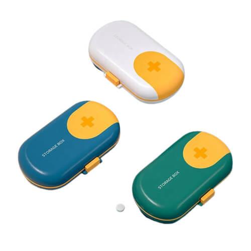 Quality Small Travel Pill Cutter Moisture Proof Pill Box for Pocket Purse Pill Splitter for sale