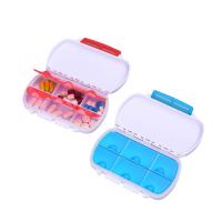 Quality Small Travel Pill Organizer Daily Pill Case 6 Compartments pill box for sale