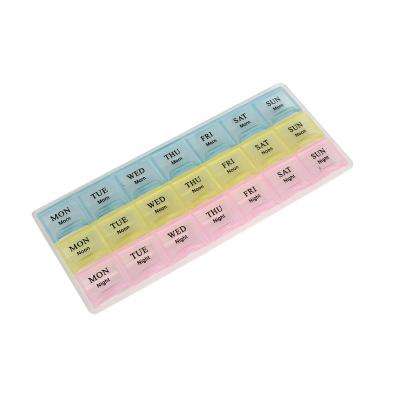 China Large Weekly Pill Organizer 3 Times A Day, Moisture-Proof 7 Day Pill Box, Travel Pill Cases for sale