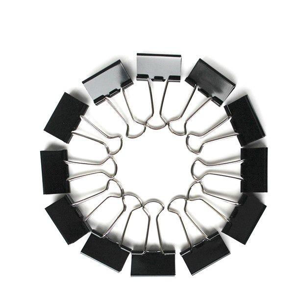 Quality Wholesales 19mm 25mm 32mm Long Tail Black Binder  Paper Clip Holder School Office Metal Binder Clips for sale