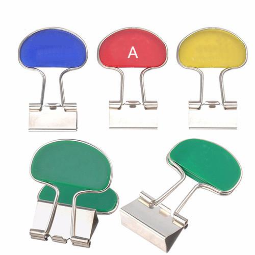 Quality Advertising Custom 25 mm 32 mm Shape Logo Printing Plastic Panel Metal Clips for sale
