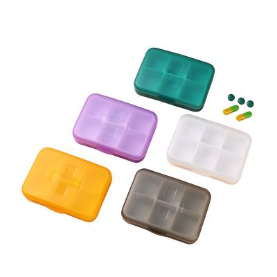 Quality Pomotion customized logo six lattice plastic pill case/medicine box/pill box for sale